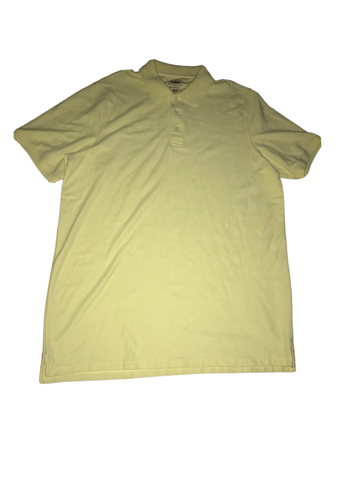 The Foundry Supply Co. Mens Size 2XLT Polo Shirt Yellow Short Sleeve ...