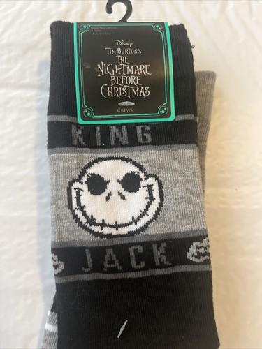 tim burton disney nightmare before christmas Crew Socks 2 Pairs ...