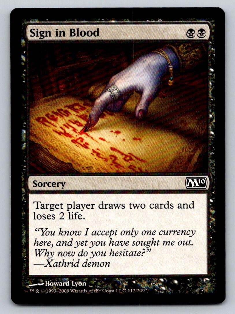 #49 Sign in Blood Magic the Gathering - | eBay