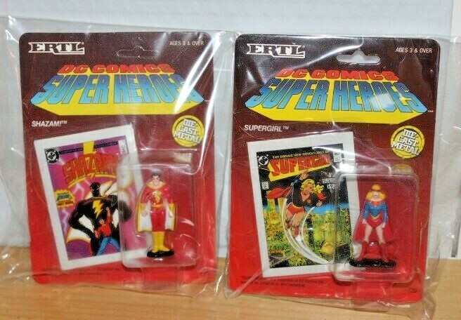 1990 ERTL DC Comics Super Heroes Die-Cast Action Figure Complete Set 10 ...