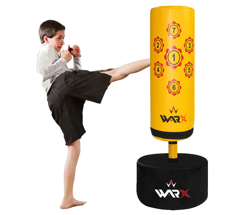WARX Kids/Junior Boxing FREE STANDING Punch bag Set Junior Punchbag Kit ...