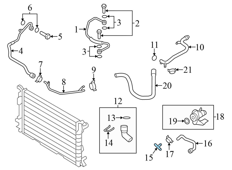 2006-2013 VW GTI - Coolant T HOSE Adapter / Connector N90692901 | eBay UK