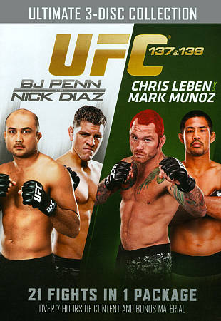 UFC 137: Penn vs. Diaz/UFC 138: Leben vs. Munoz (DVD, 2012, 2-Disc Set ...
