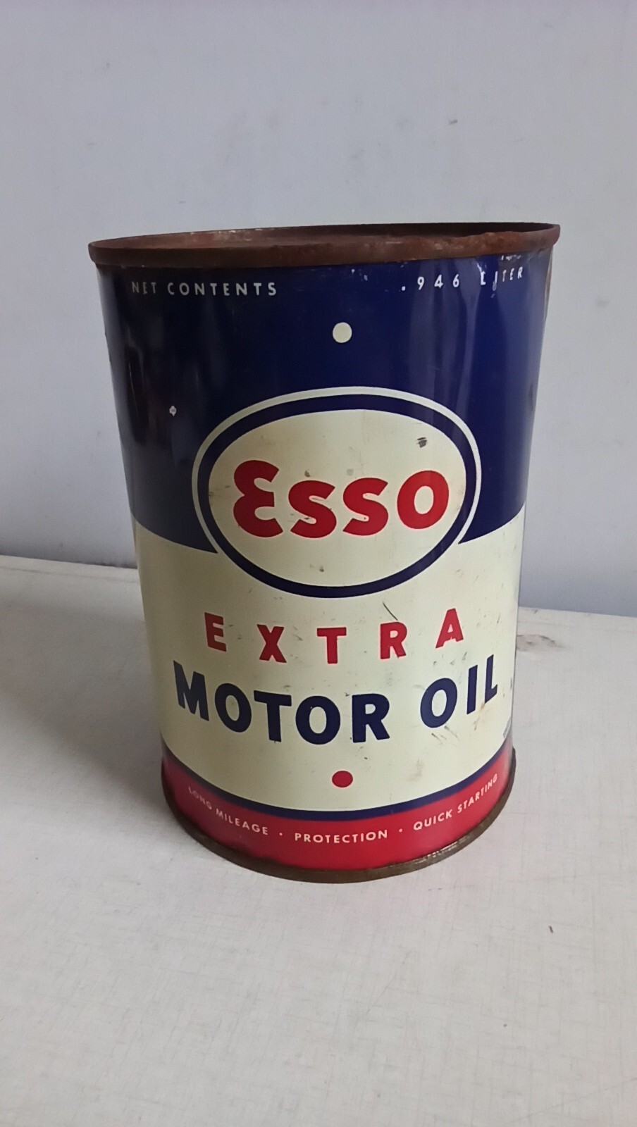 VINTAGE OIL CAN - ESSO - EXTRA MOTOR OIL - 1 US QUART | eBay