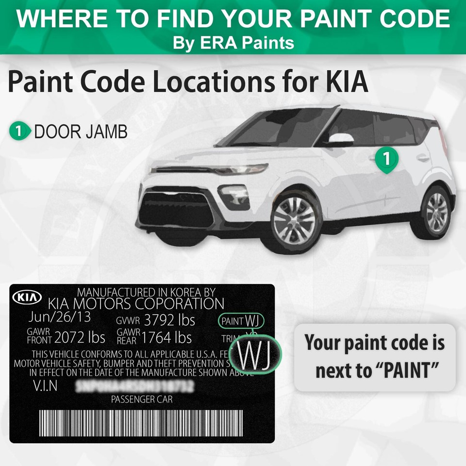 KIA KLG - Steel Gray Metallic OEM Match Touch Up Spray Paint Kits | eBay