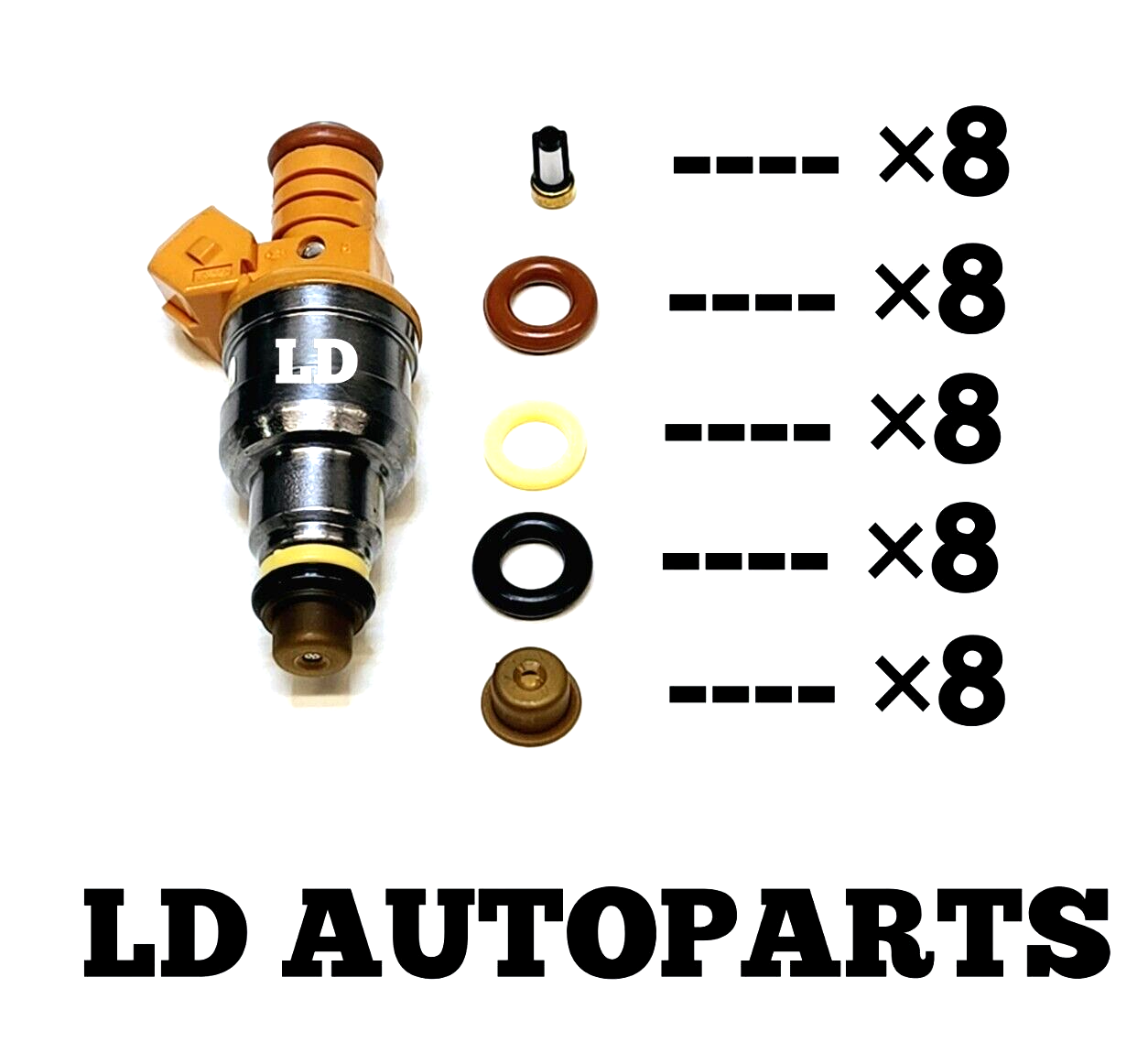 F2TE-A3A Repair Kit: Includes Filters, O-rings, Spacers & Pintle Caps ...