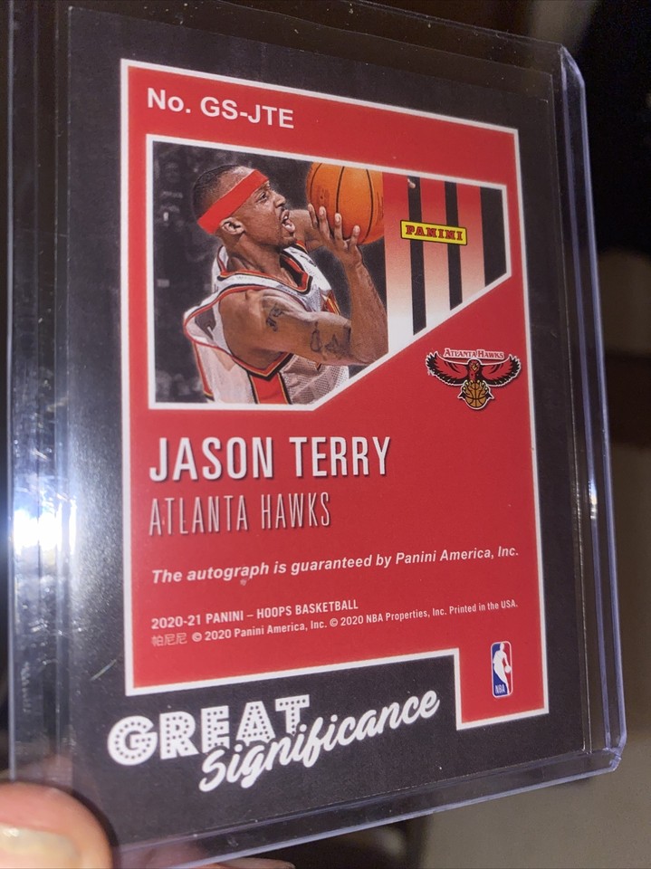 2020-21 NBA Hoops Great Significance Jason “Jet” Terry Auto Atlanta ...