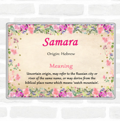 Samara Name Meaning Jumbo Fridge Magnet Floral | eBay UK