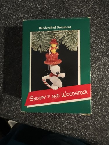 VTG Hallmark Ornament Snoopy & Woodstock Dancing Peanuts Collectable ...