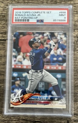 2018 Topps Complete Set Ronald Acuna Jr. RC #698 PSA 9 Atlanta Braves ...