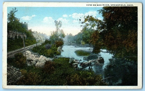 Antique Postcard~ View On Mad River~ Springfield, Ohio | eBay