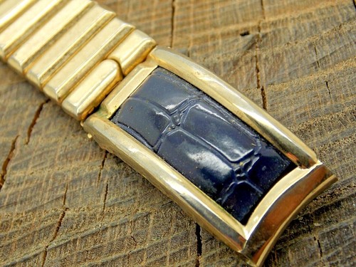 Topps Vintage Pre-Owned Expansion Stainless Steel & Faux Leather 16mm ...