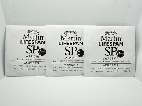 Martin Lifespan SP Coated Acoustic Strings Phosphor Bronze Light .012 ...