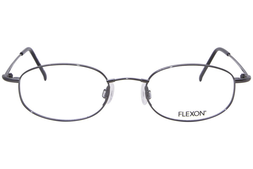 Flexon 609 033 Titanium Eyeglasses Frame Gunmetal Full Rim Oval Shape ...