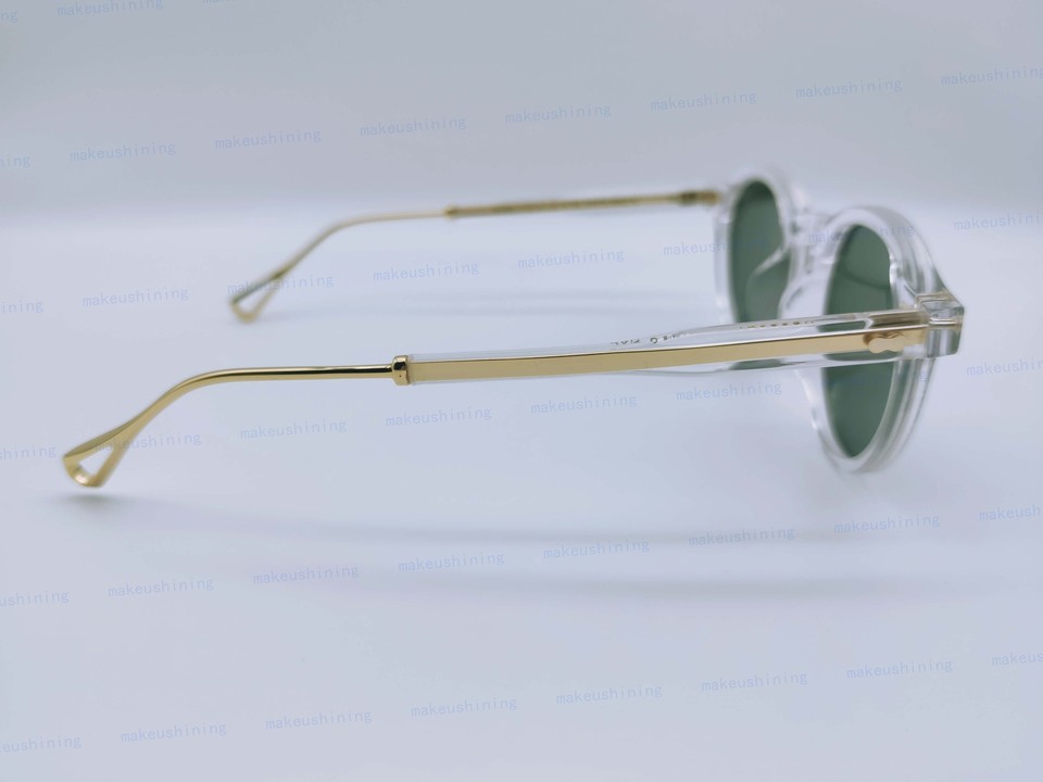 MOSCOT MILTZEN-TT Crystal Gold Frame Green Lenses Sun Glasses 46-22-145 ...