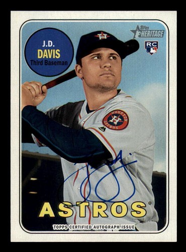 2018 Topps Heritage High Real One Autograph/Auto JD J.D. Davis Astros ...