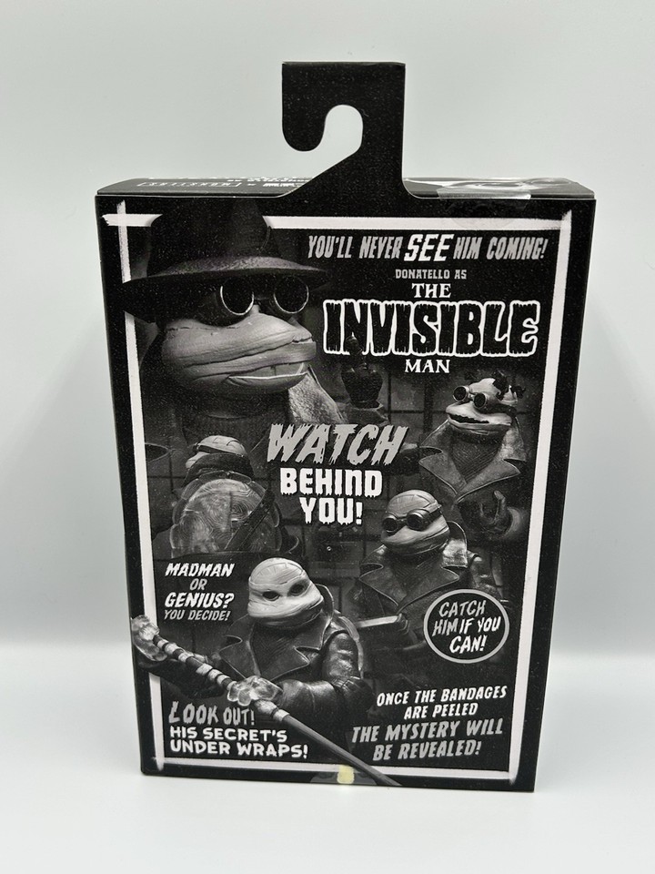 NECA TMNT x Universal Monsters Donatello As The Invisible Man 7” Figure ...