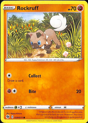 Rockruff 029/073 - Champions Path - Common - Pokemon Card TCG | eBay