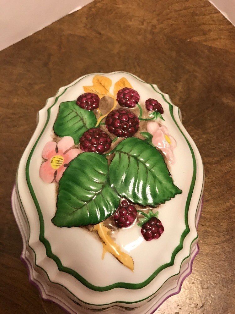Jello Mold Franklin Mint Le Cordon Bleu 1986 Raspberries Flowers Leaves ...