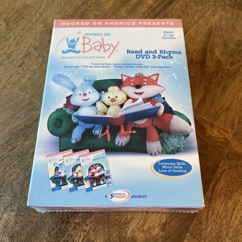 Hooked on Baby Read and Rhyme Set 3 DVD Set Phonics Nursery Rhymes ...