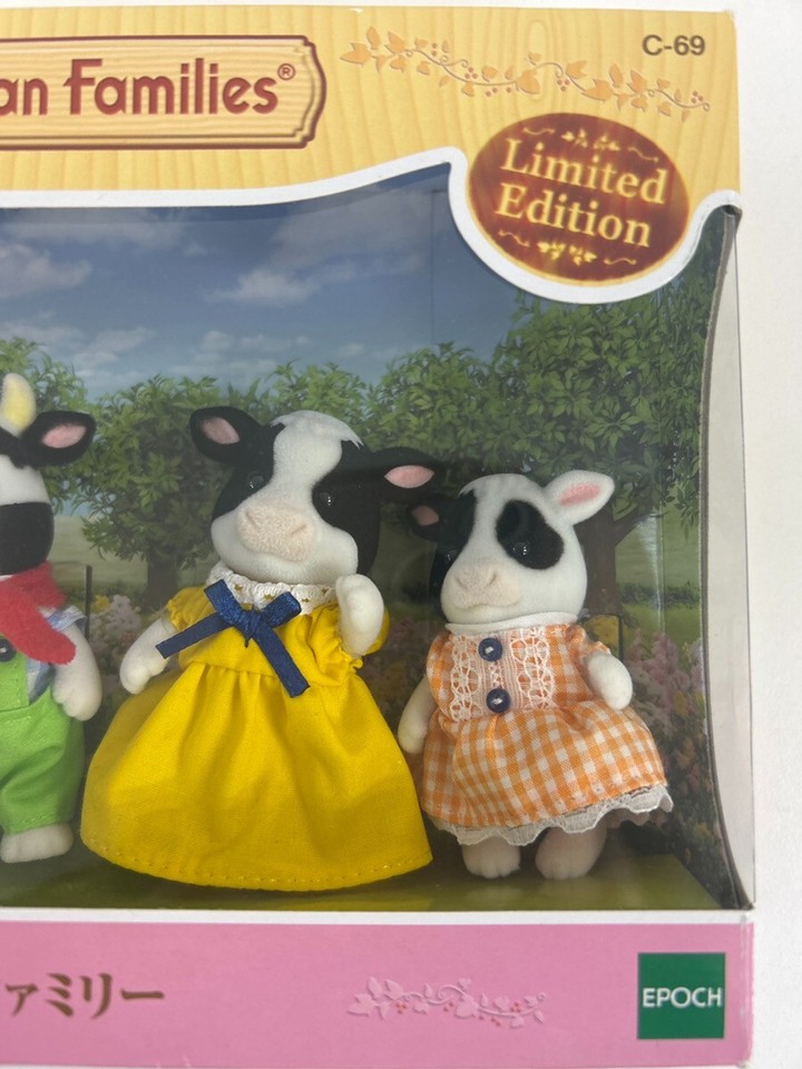 New Epoch Sylvanian Families Cow Family Calico Critters C-69 | eBay