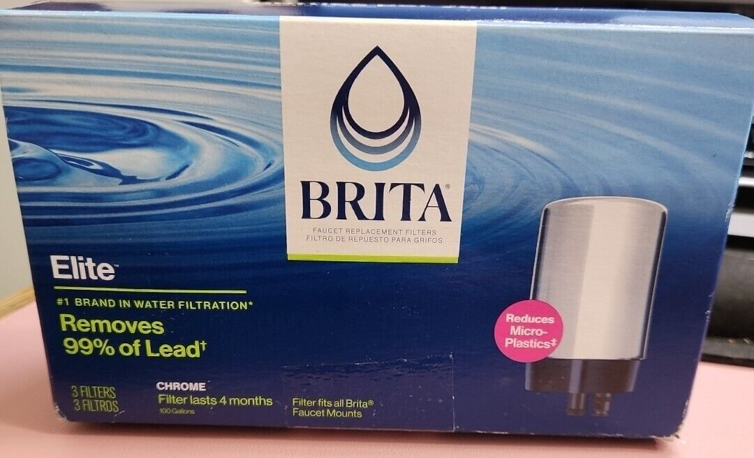 Brita Tap Water Filtration System for Faucets - 3 Pack-Chrome ...