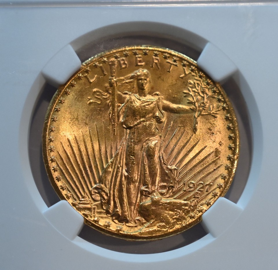 1927 US Gold $20 Saint-Gaudens Double Eagle - NGC MS64+ Plus Grade ...