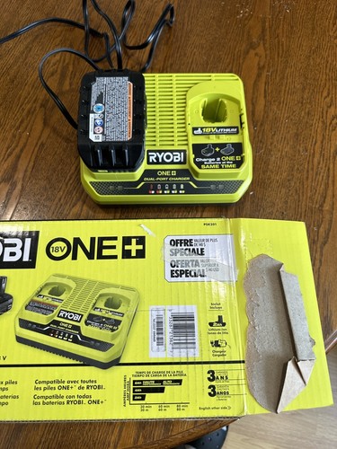 RYOBI PCG005 18V ONE+ simultaneously Dual Port 4-Amp Simultaneous ...