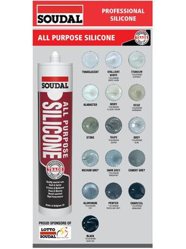 Soudal All Purpose Silicone Sealant Ivory Classic Cream 300ml 121664 | eBay