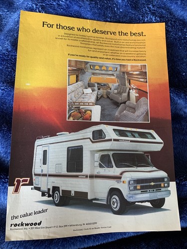 1980s Rockwood Chevy Van Class C Motorhome RV Ad Millersburg Indiana | eBay