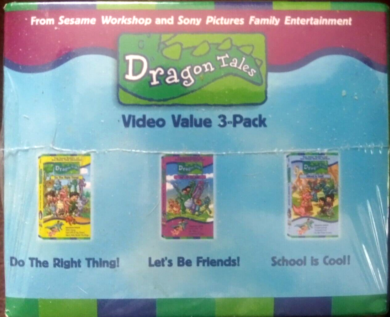 3 NEW Dragon Tales VHS Tape Lot School Is Cool Do The Right Thing Lets ...
