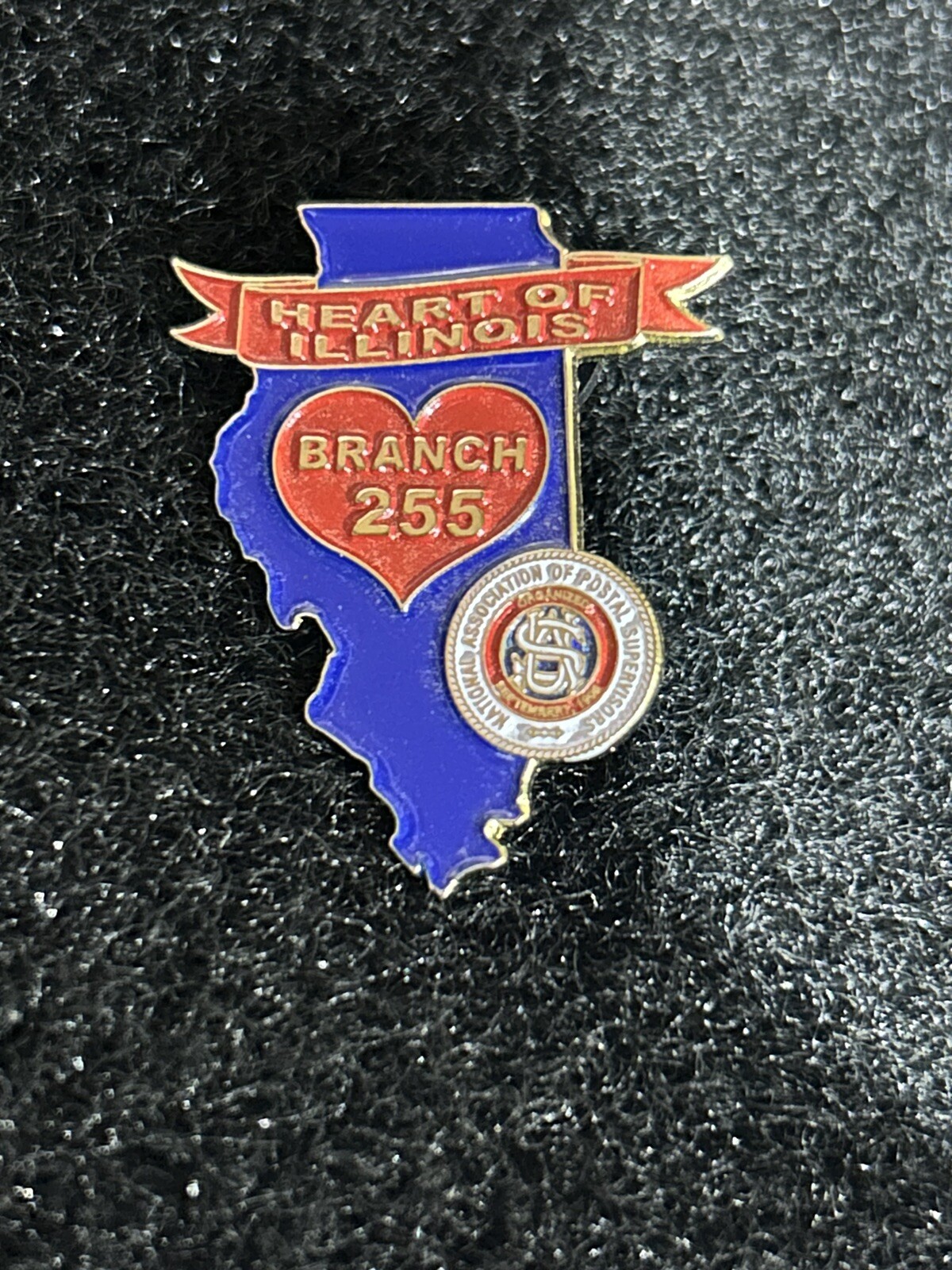 National Association of Postal Supervisors Lapel Pin Heart of Illinois ...