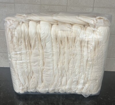 Vintage Plastic Backed Adult Diaper Nappies Lg XL Double Tape Sealed ...