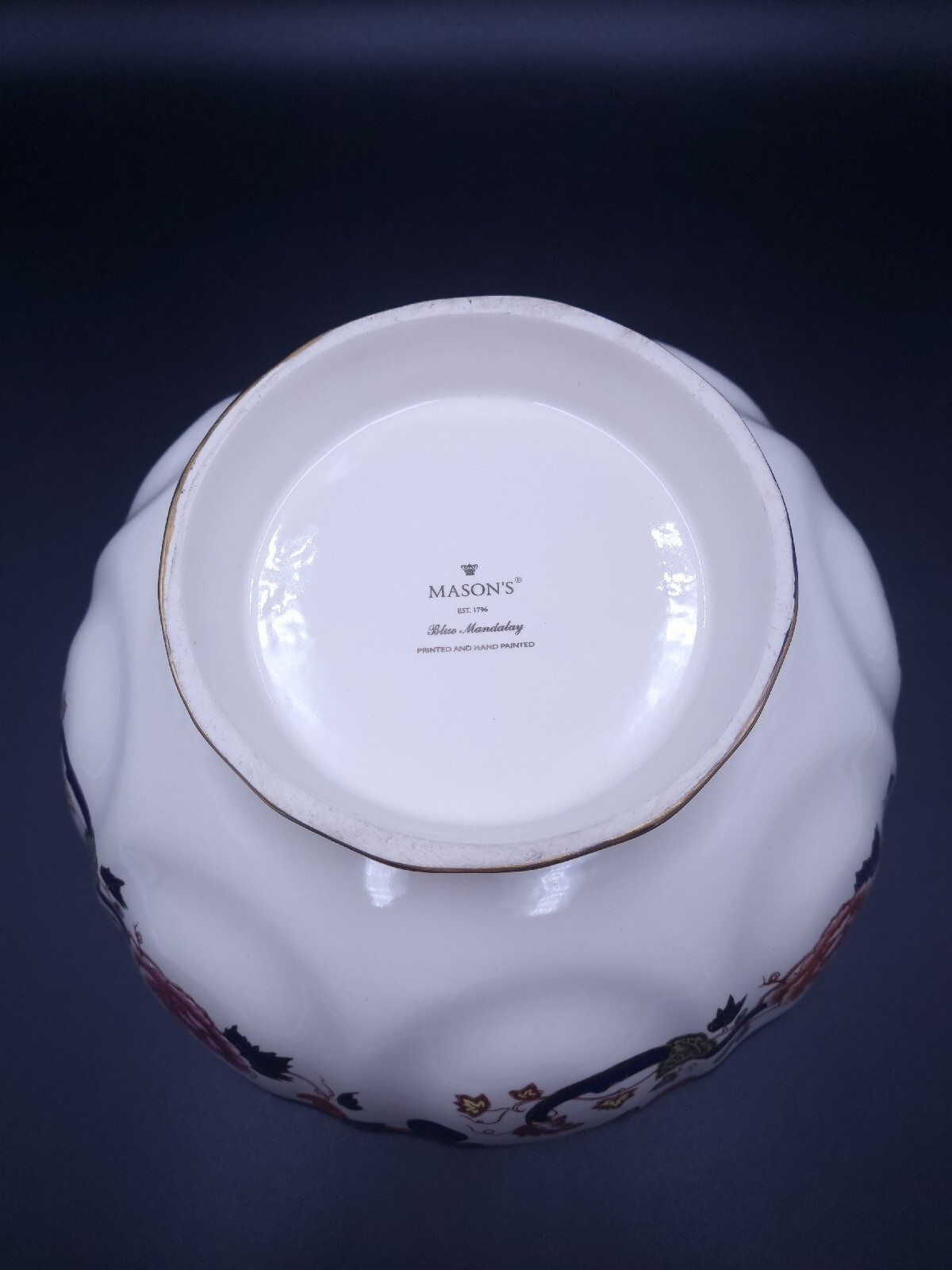 Mason's Blue Mandalay Bruges Bowl-Serving Bowl-1st Quality-Gold ...