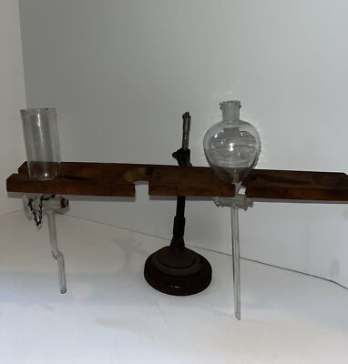 Antique Medical Chemistry Experiment Lab 4 Beaker Holder Chemistry Iron ...