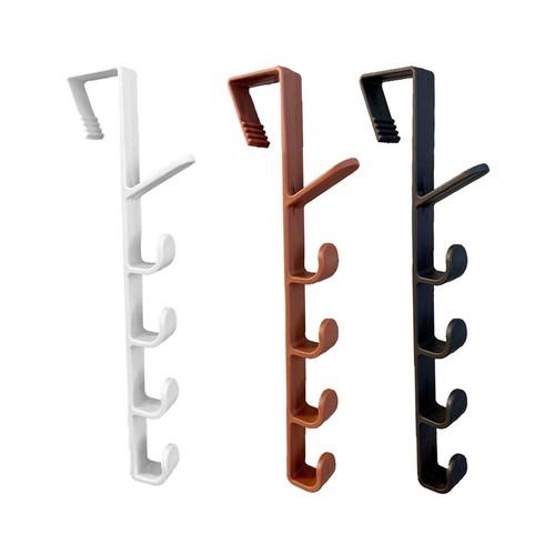 5 Hooks Multifunctional Save Space behind The Door Organizer Hook Door ...