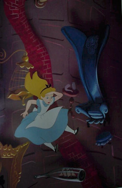 Disney Alice In Wonderland Falling Down The Rabbit Hole