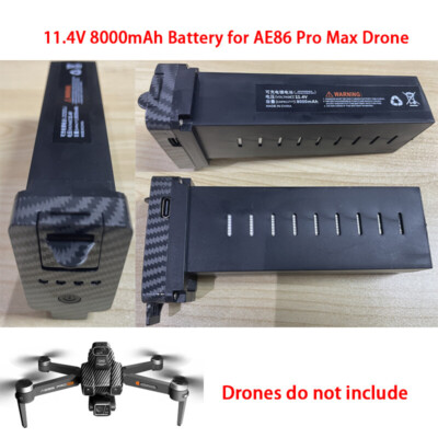 11.4V 8000mAh Battery Spare Original Battery for AE86 Pro Max Drone ...