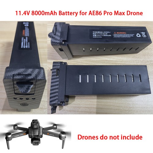 11.4V 8000mAh Battery Spare Original Battery for AE86 Pro Max Drone ...