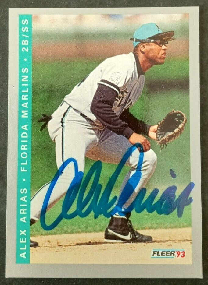 1993 Fleer SIGNED: Alex Arias, FLORIDA MARLINS #F-49 | eBay