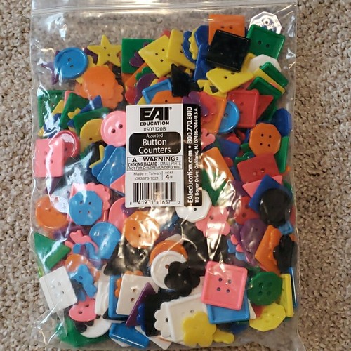 EAI Math assorted button counters Math Manipulative, Kinder-1st New | eBay