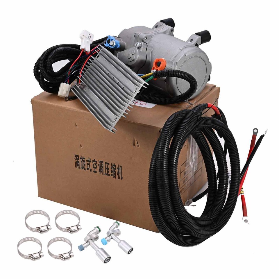 12 Volt A/C Kit Electric Compressor Set for Auto Air Conditioning Car ...
