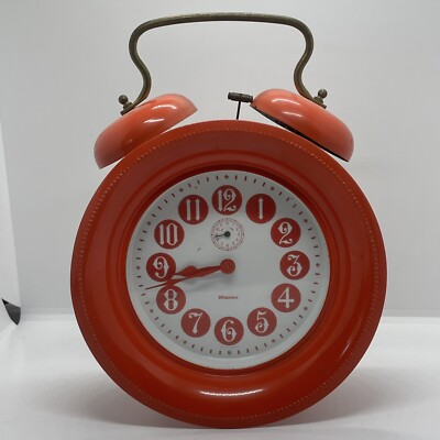 Vintage German Wind-up Clock with Alarm / WEDGEFIELD Metal Table Clock ...