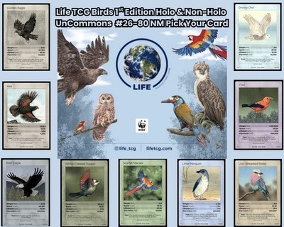 Life TCG Birds 1st Edition Holo And Non-Holo UnCommons #26-130 NM Pick ...