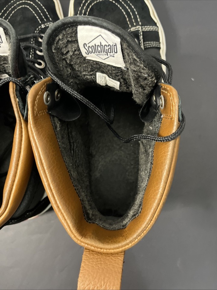 VANS Sk8-Hi MTE Scotchgard 3M Hiker Black Leather/Suede Size 10 Men's ...