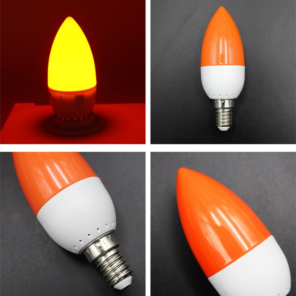 3X E14 LED Color Candle Tip Bulb, Color Candle Light,Red N4G59802 | eBay UK