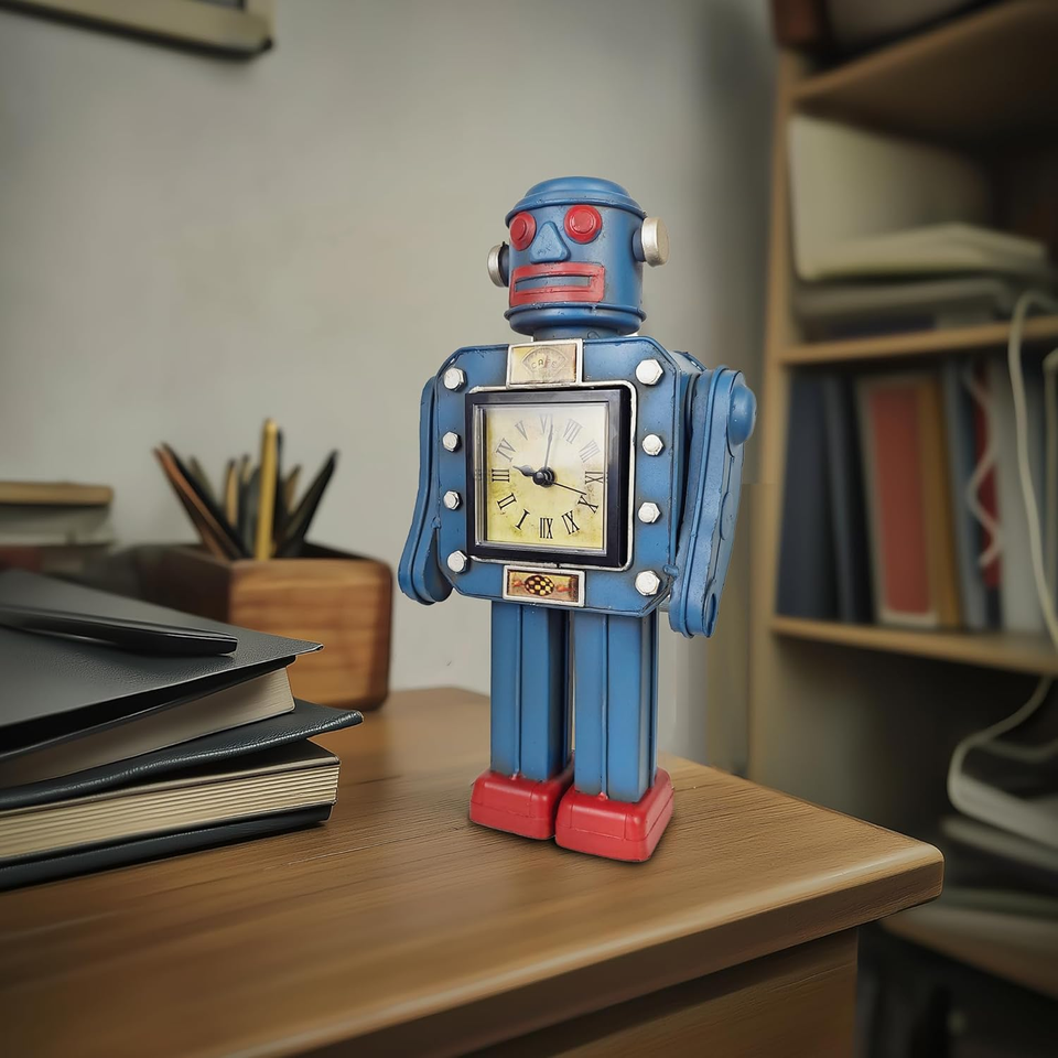 Robot Automatons Vintage Clock Bot Craft Cartoon Droid Model for ...