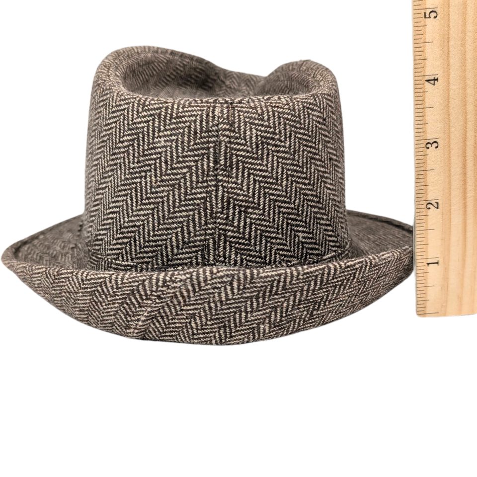Magid Hats Classic Trilby Fedora Herringbone Brown Tweed Felt Hat | eBay