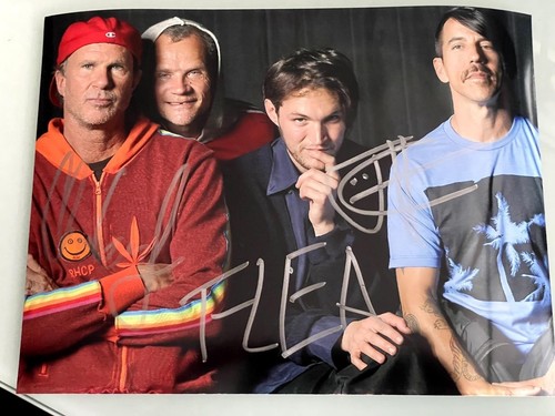 Red Hot Chili Peppers original hand signed autograph photo Flea, Chad ...