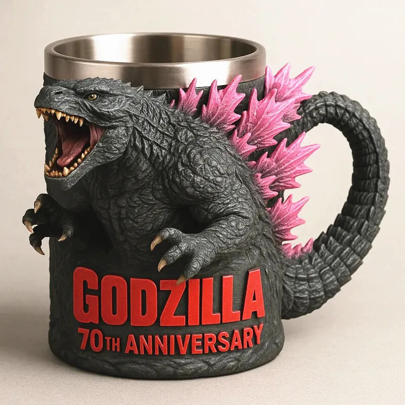new cup Godzilla 70th Anniversary 3Dmug Godzilla Anniversary Resin Mug ...